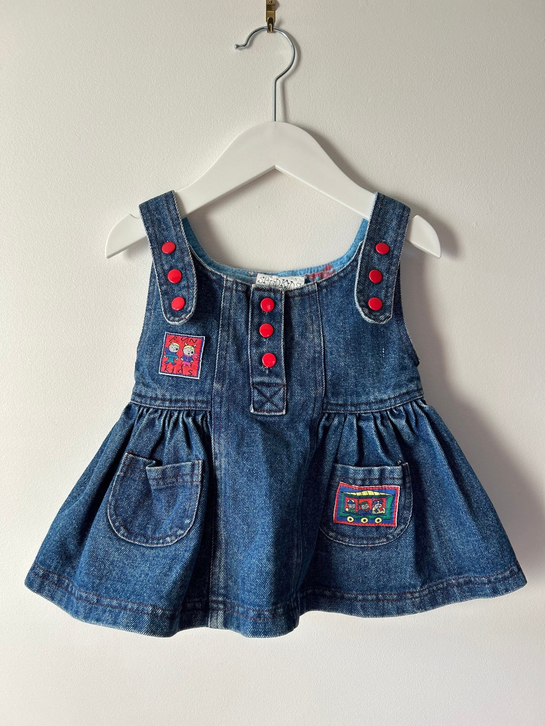 Vintage Girls Denim Dress - Etsy
