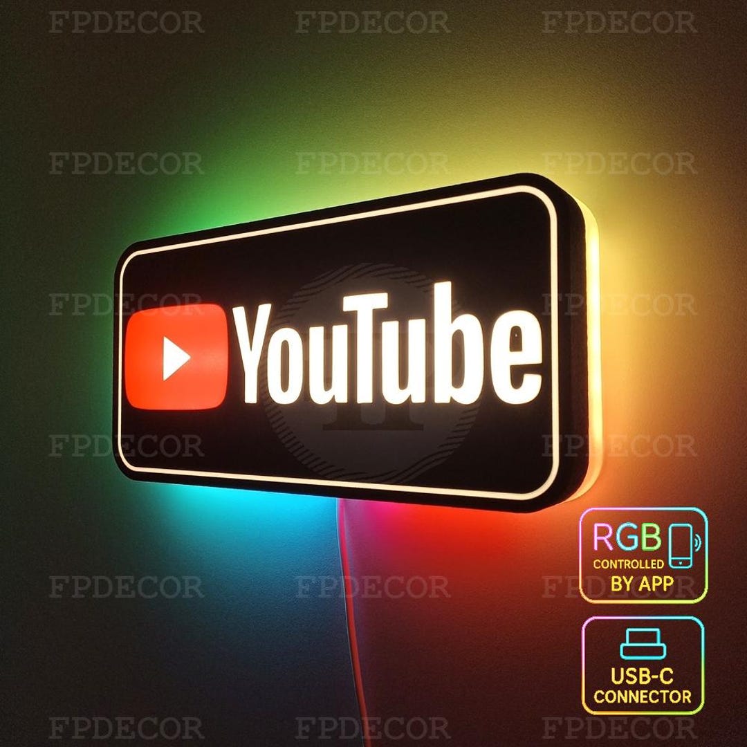 Youtube RGB Light Box – USB-C Powered Studio Lamp - Etsy