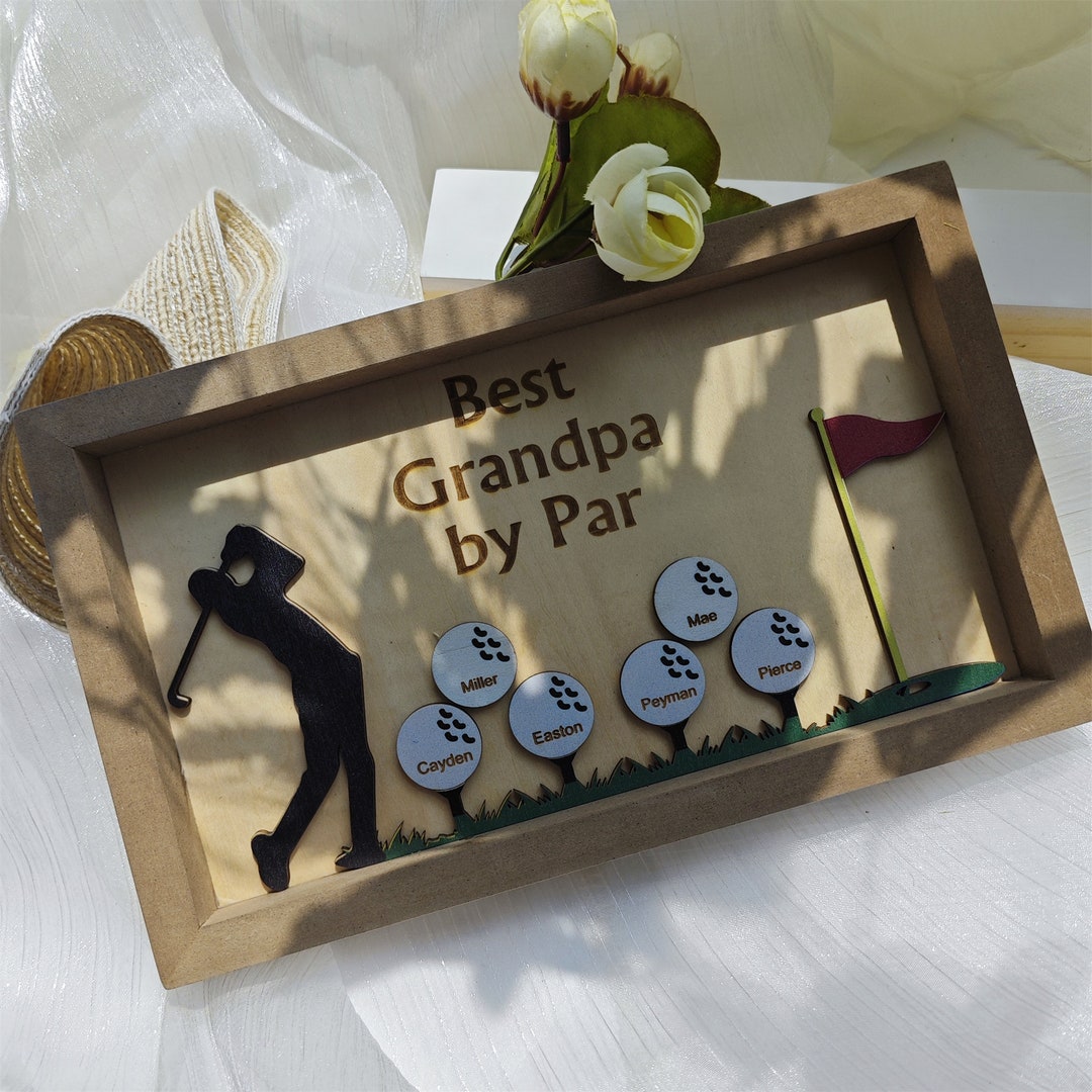 Wooden Golf Sign Best Dad by Par Sign Personalized Gift for Husband ...