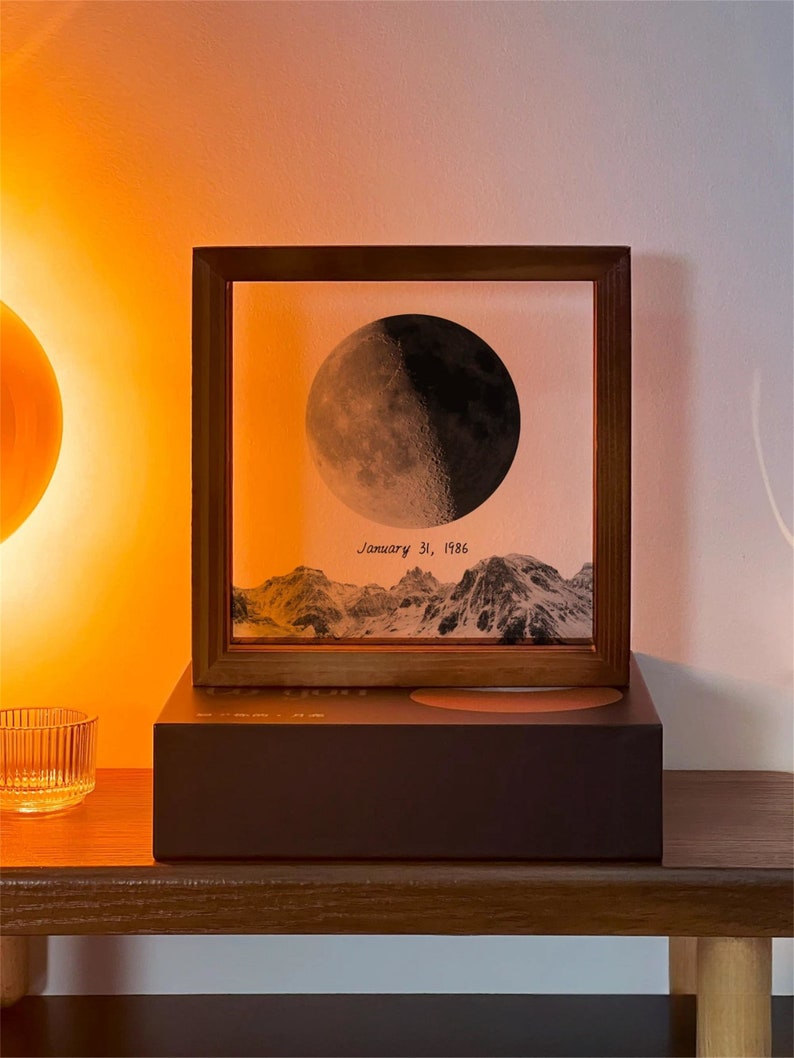 Day You Were Born Birthday,custom Moon Phase Print,star Map by Date ...