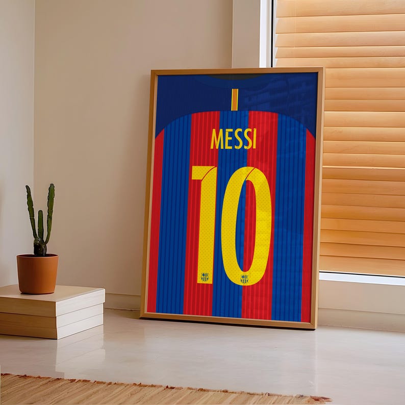 Barcelona 16/17 Lionel Messi Kit / Jersey Poster - Etsy