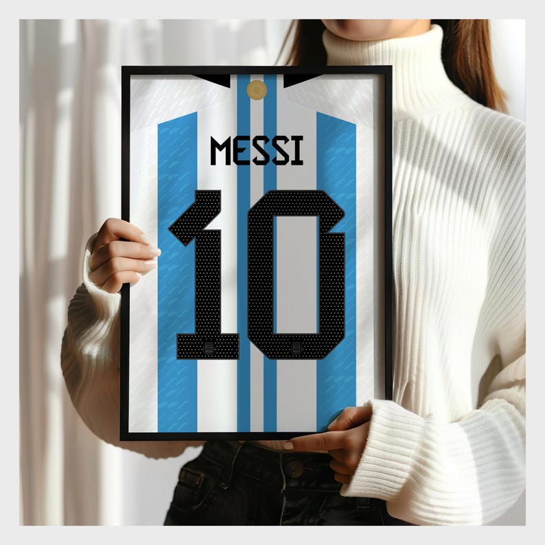 World Cup 2022 Lionel Messi, Christiano Ronaldo Kit / Jersey Poster Set ...