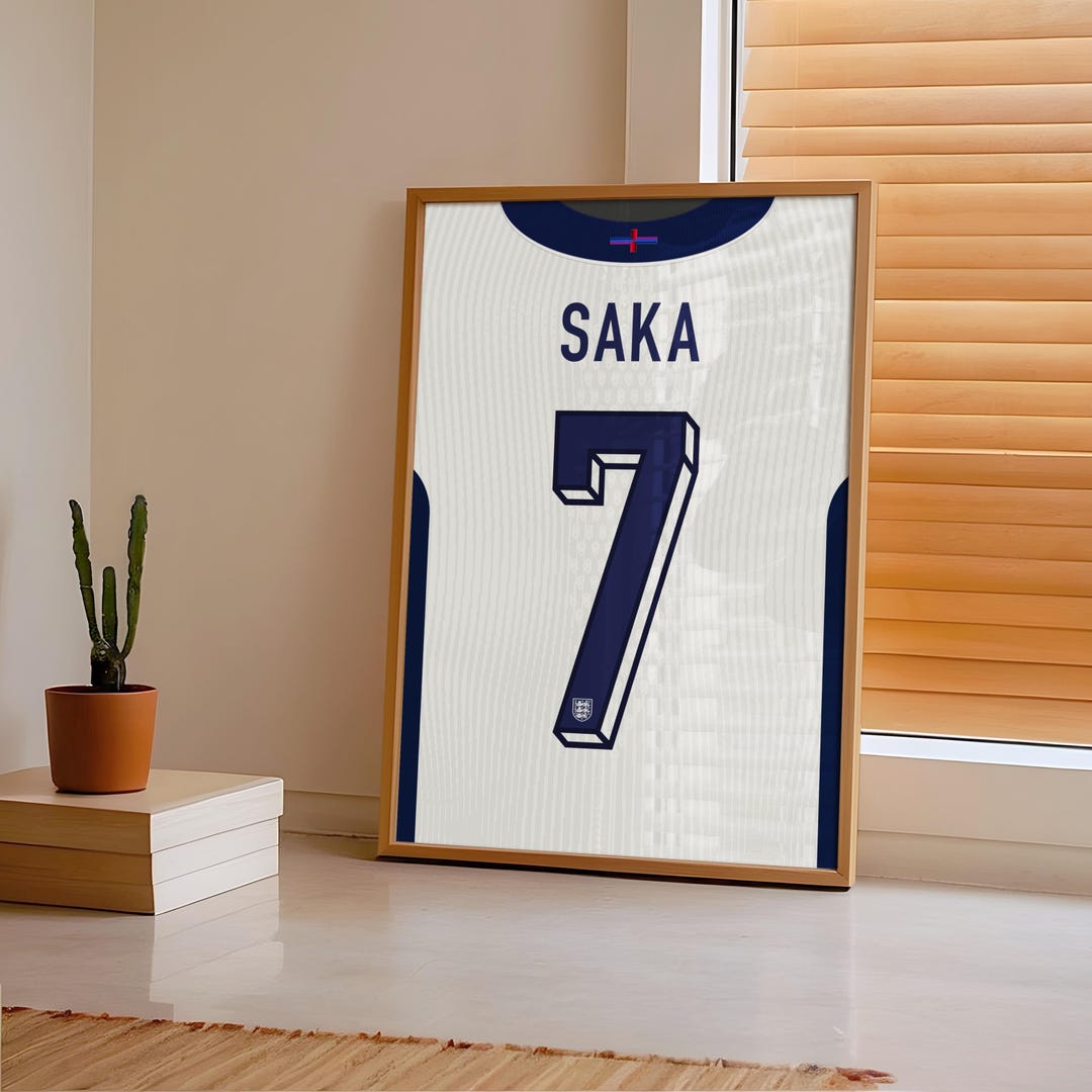 England 24/25 Bukayo Saka Kit / Jersey Poster - Etsy