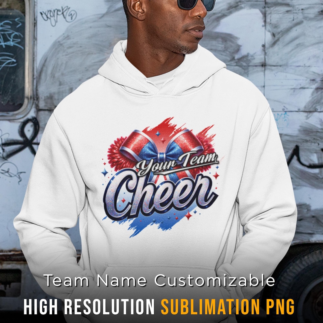 Custom Red, White & Blue Cheer Design | Personalized Cheerleading PNG ...