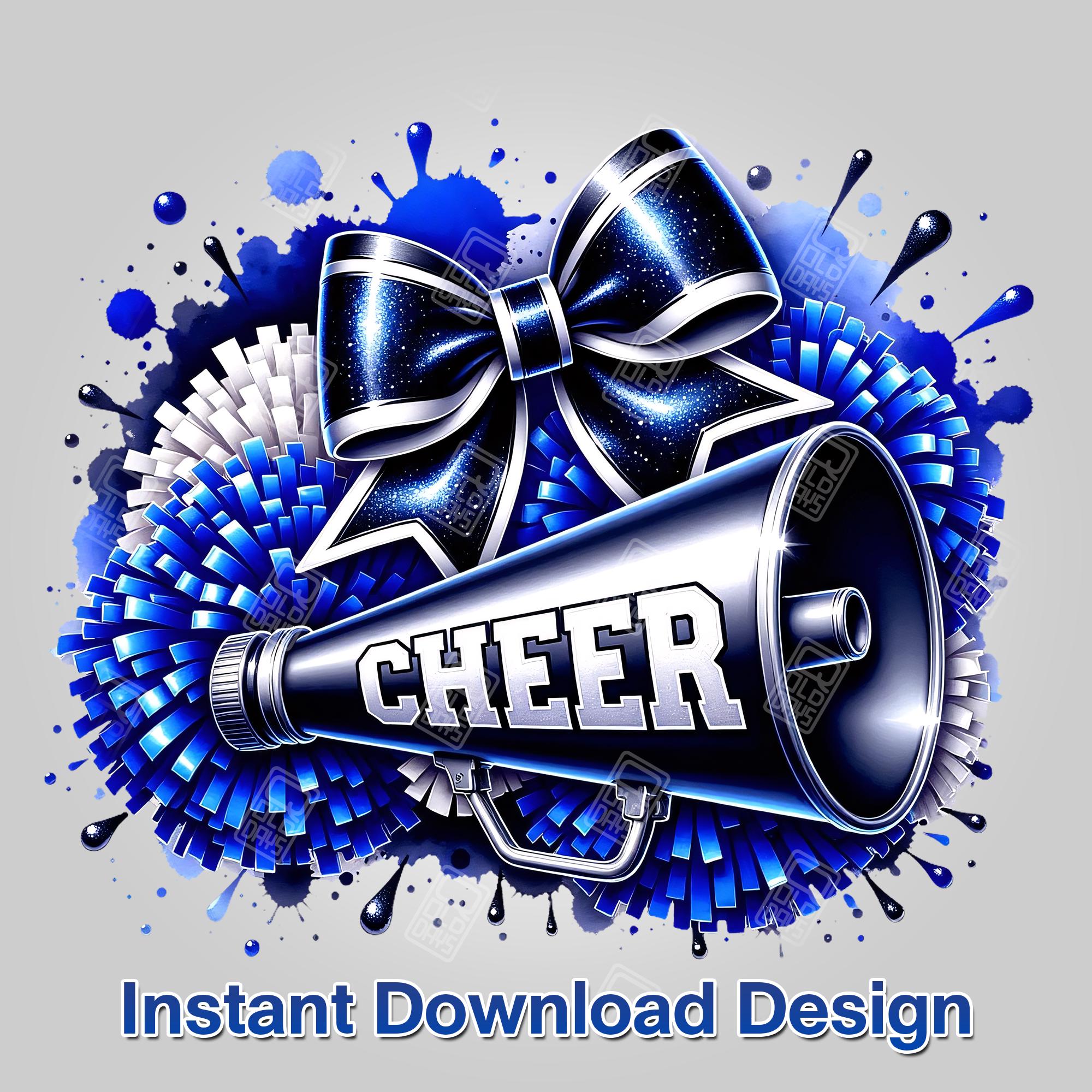 Custom Royal Blue White Cheer Design | Personalized Cheerleading PNG ...