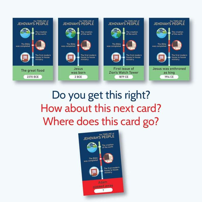 JW Timeline of Jehovah's People Printable Card Boardgame Family Worship ...
