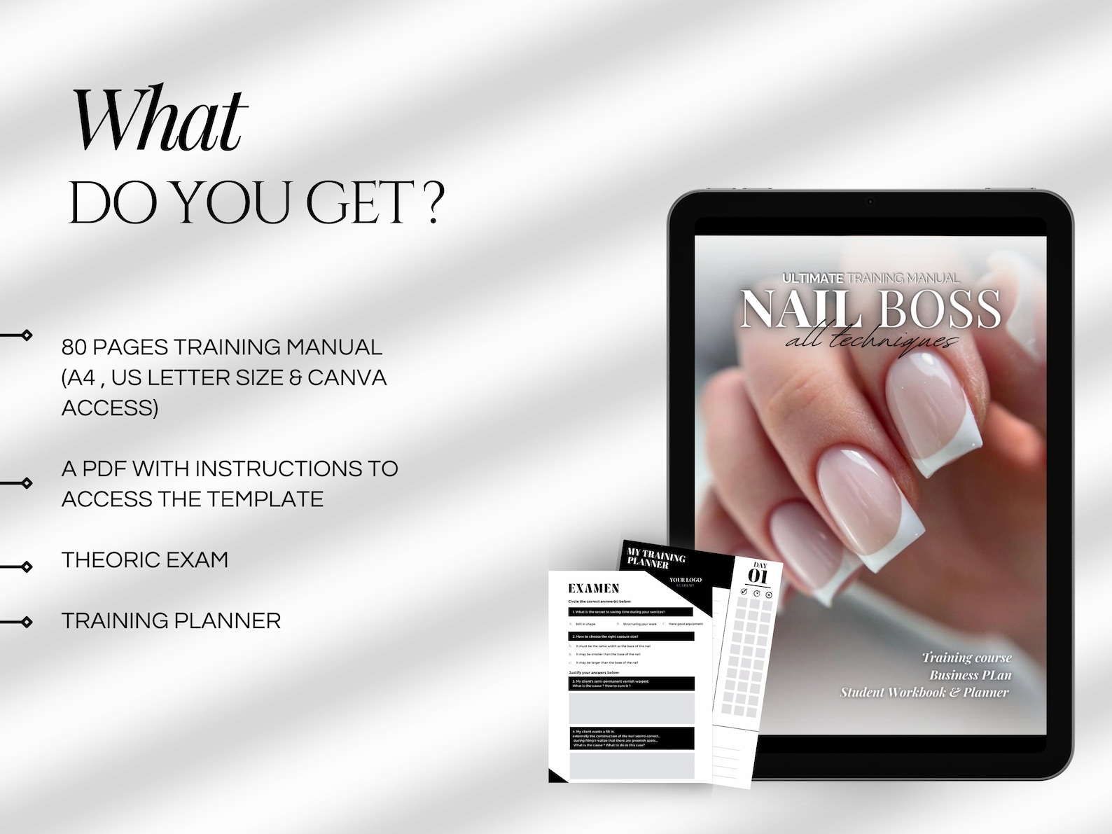 Nail Tech Training Manual Template |theory Exam |nails Instructor Ebook ...