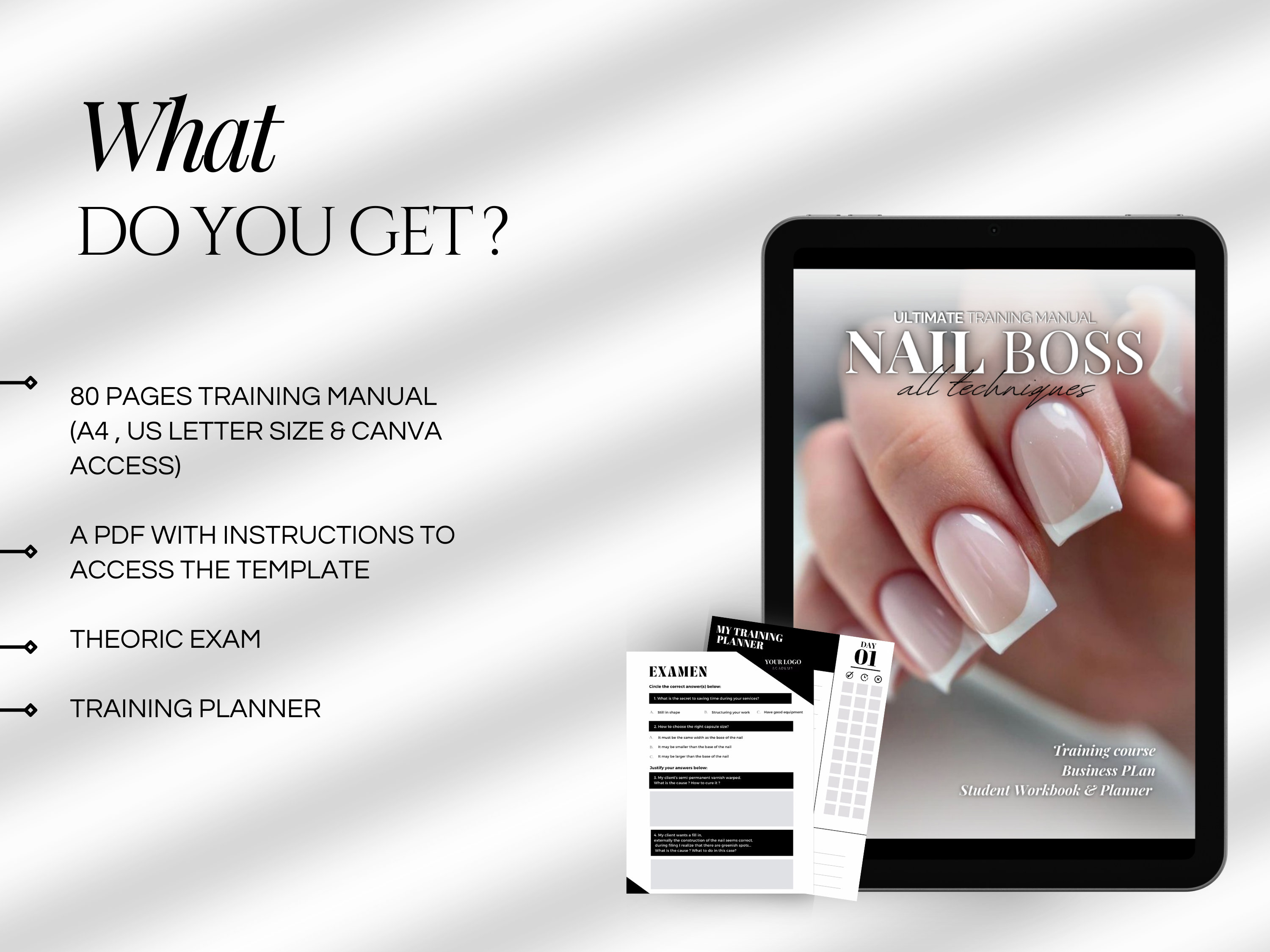 Nail Tech Training Manual Template |theory Exam |nails Instructor Ebook ...