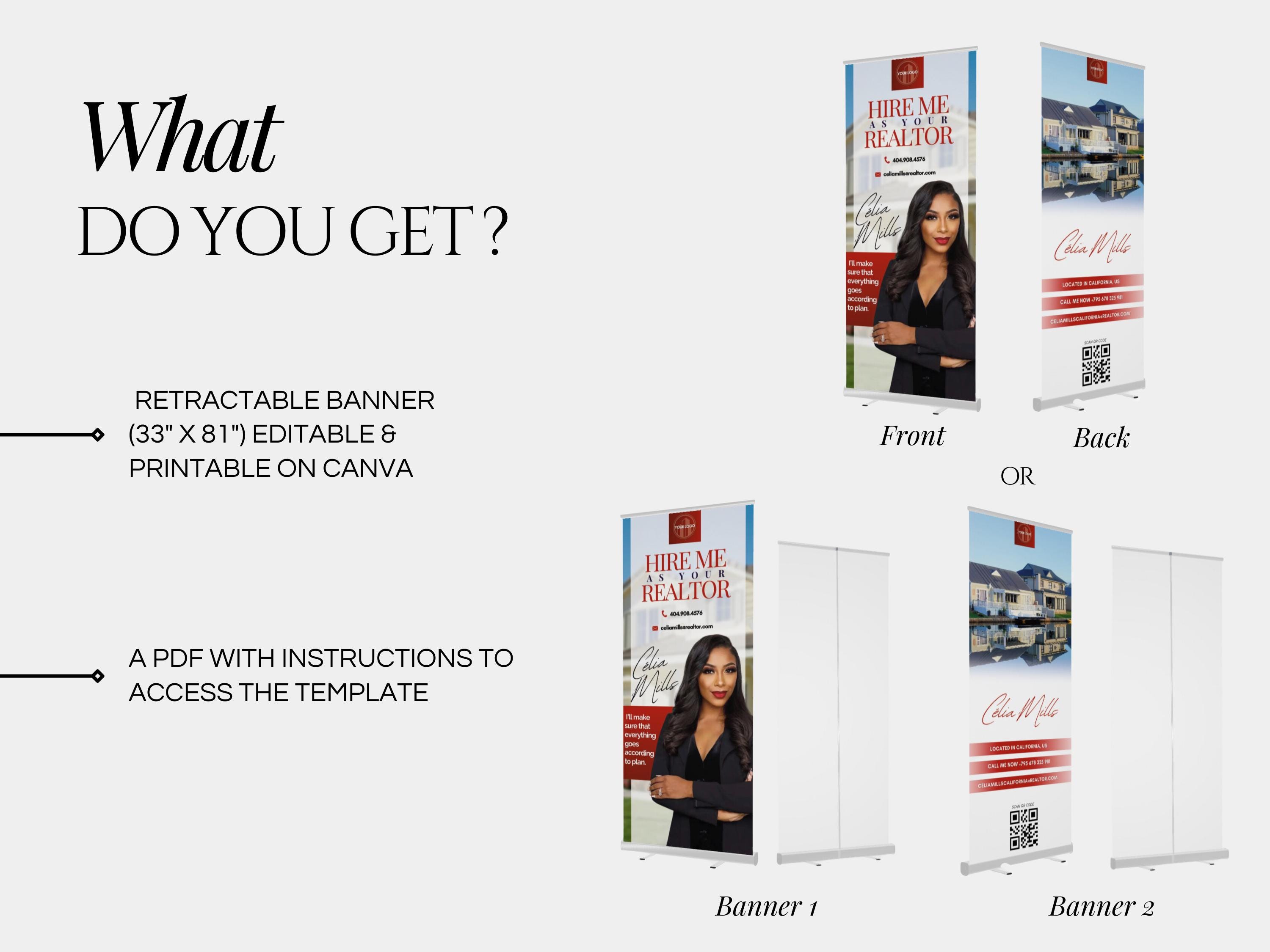 Realtor Roll up Banner Design, Real Estate Agent Pull-up Banner ...