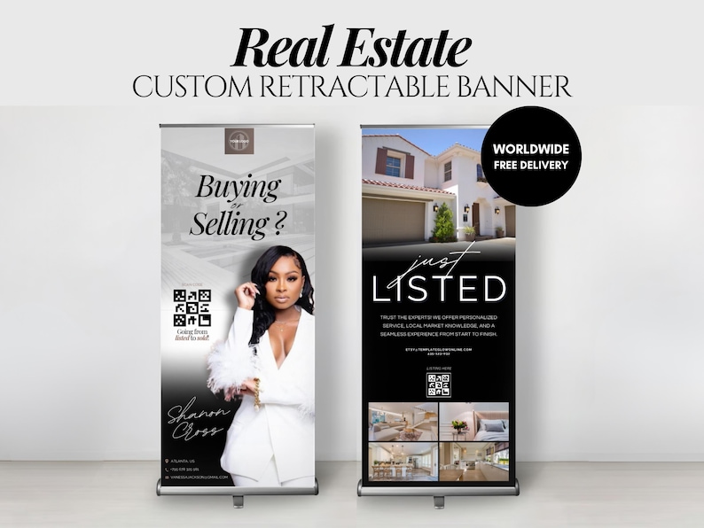 Real Estate Agent Pull-up Banner Template, Realtor Roll up Banner ...