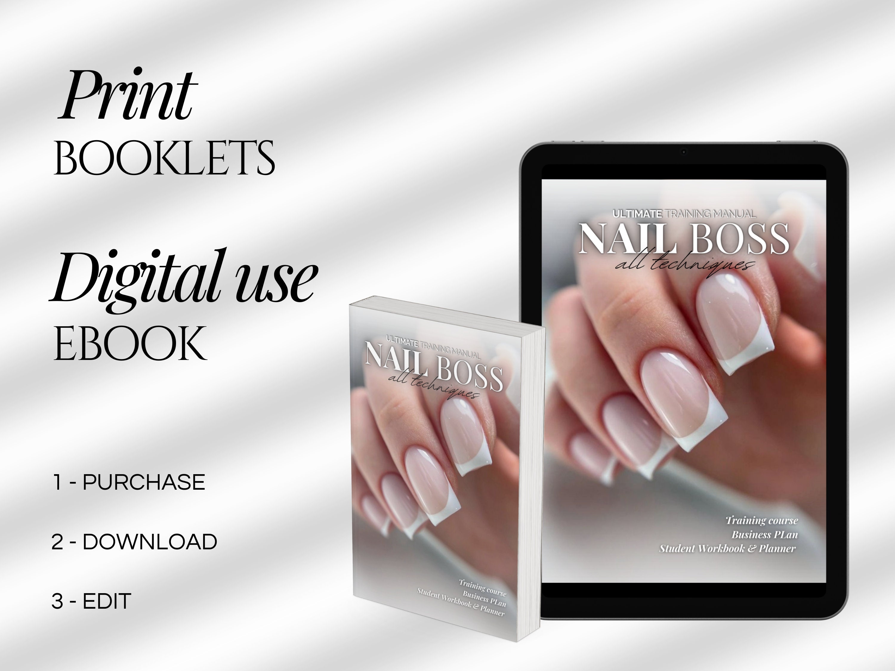 Nail Tech Training Manual Template |theory Exam |nails Instructor Ebook ...