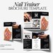 Nails Trainer Trifold Brochure Template, Printable Nails Technician ...