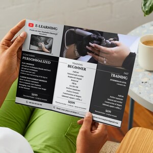 Nails Trainer Trifold Brochure Template: Editable Salon Pamphlet (canva ...