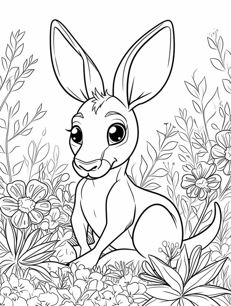 Cute Wild Animals Children Coloring Book 2, Adorable Wild Creatures ...