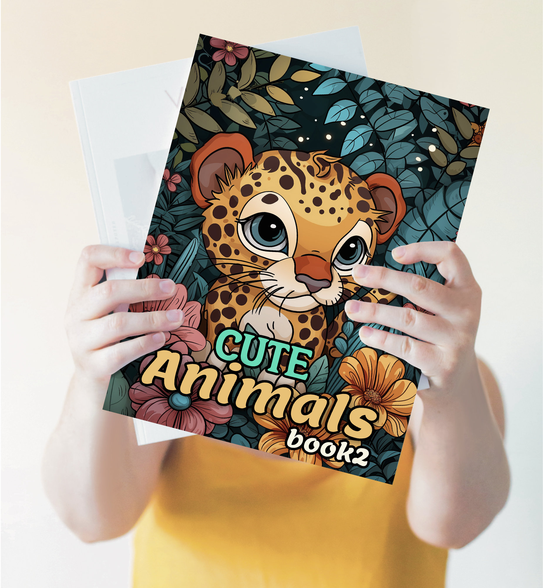 Cute Wild Animals Children Coloring Book 2, Adorable Wild Creatures ...