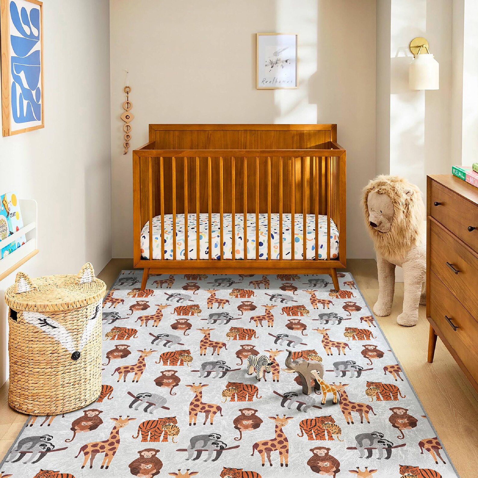 Animal Pattern Activity Matsafari Theme Children's Carpetzoo Animal ...