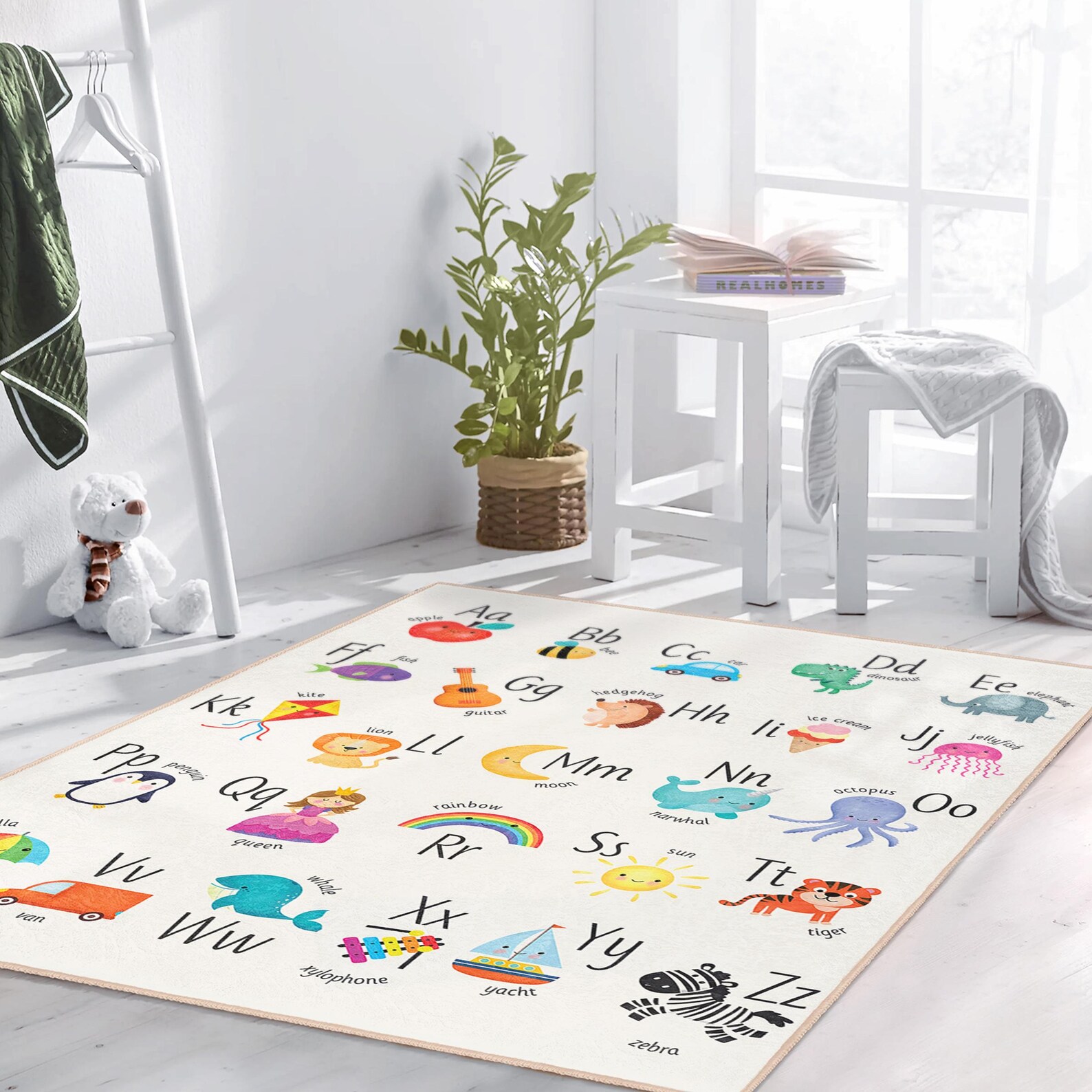 Animal Alphabet Nursery Rug | Educational Kids Play Mat|abc Toddler ...