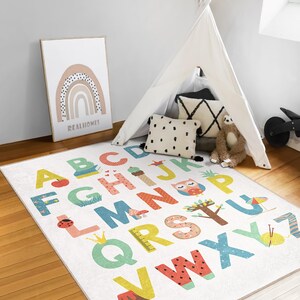 Alphabet Activity Rug|educational Kids Room Rug|learn the Alphabet Rug ...