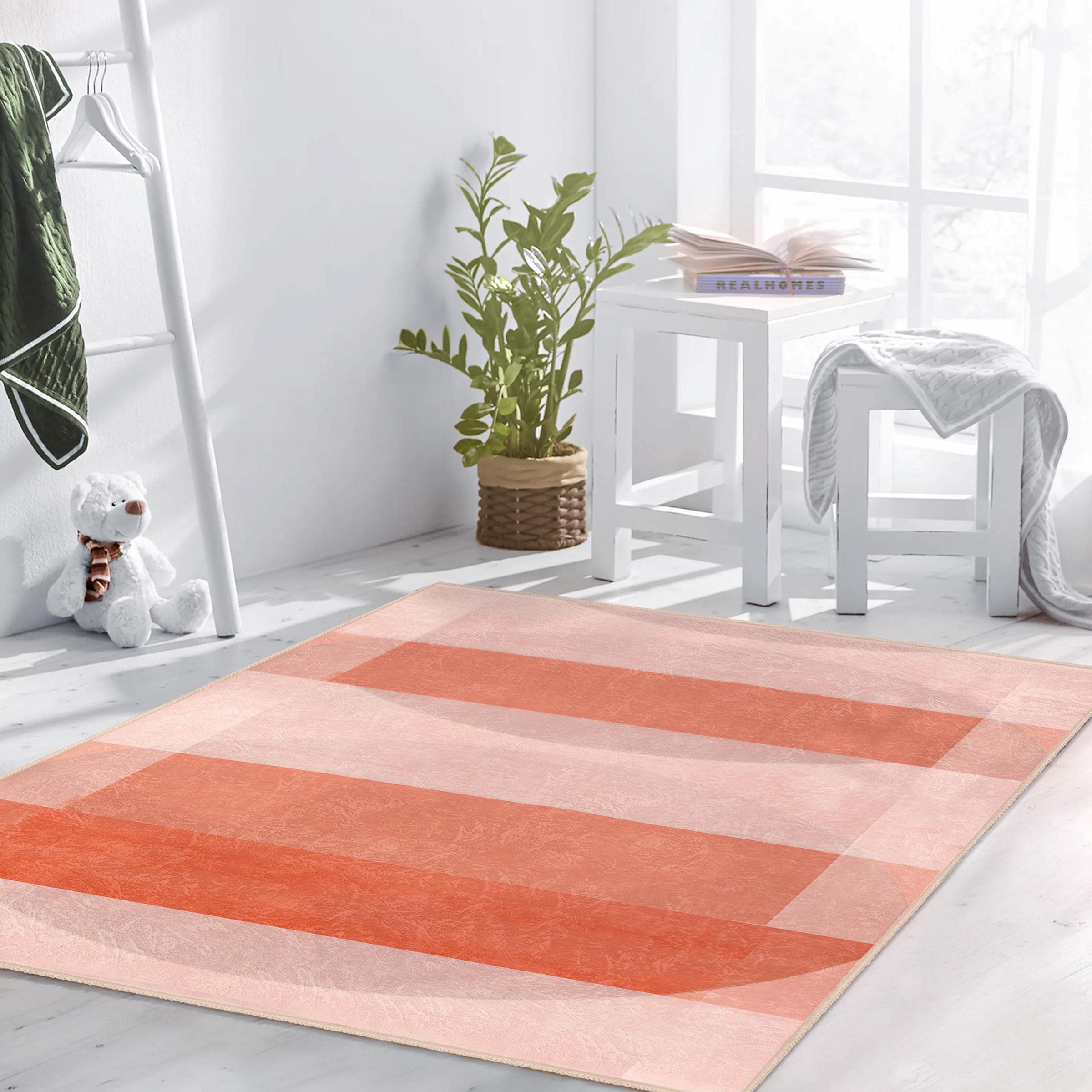Colorful Striped Rug|pastel Modern Living Room Carpet|abstract Color ...