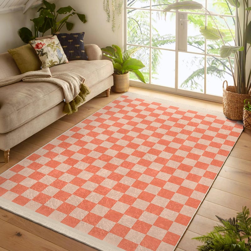Checkered Rug - Etsy
