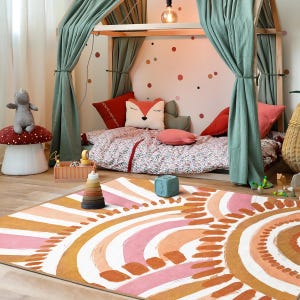 Boho Rainbow Kids Rug|scandinavian Style Playroom Carpet|modern Rainbow ...