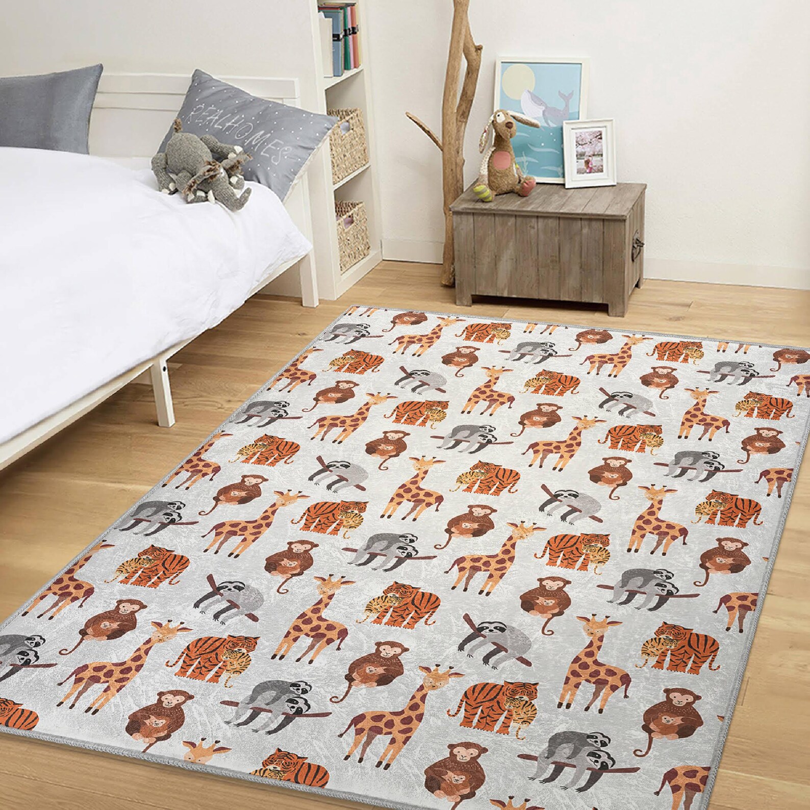 Animal Pattern Activity Matsafari Theme Children's Carpetzoo Animal ...