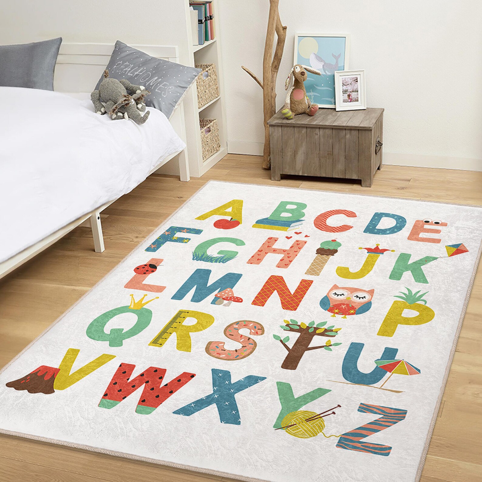 Alphabet Activity Rug|educational Kids Room Rug|learn the Alphabet Rug ...