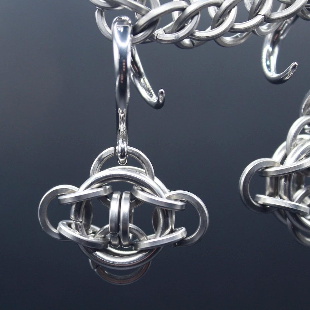 Evil Eye Chainmail Ear Weights Earrings - Etsy
