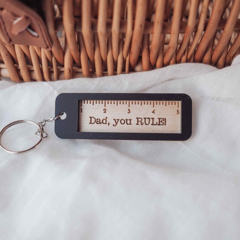 Personalised Tools Keychain - Hammer Keyring, Ruler Keychain, Gift for ...