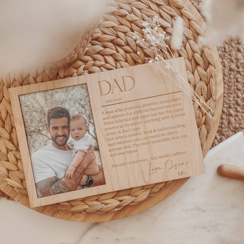 Father Grandfather Personalised Photo Frame Father's Day Photo Frame ...