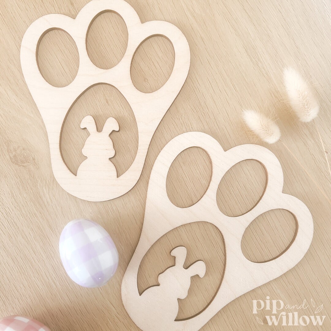 Easter Bunny Footprint Stencil – Plywood Rabbit Tracks - Etsy