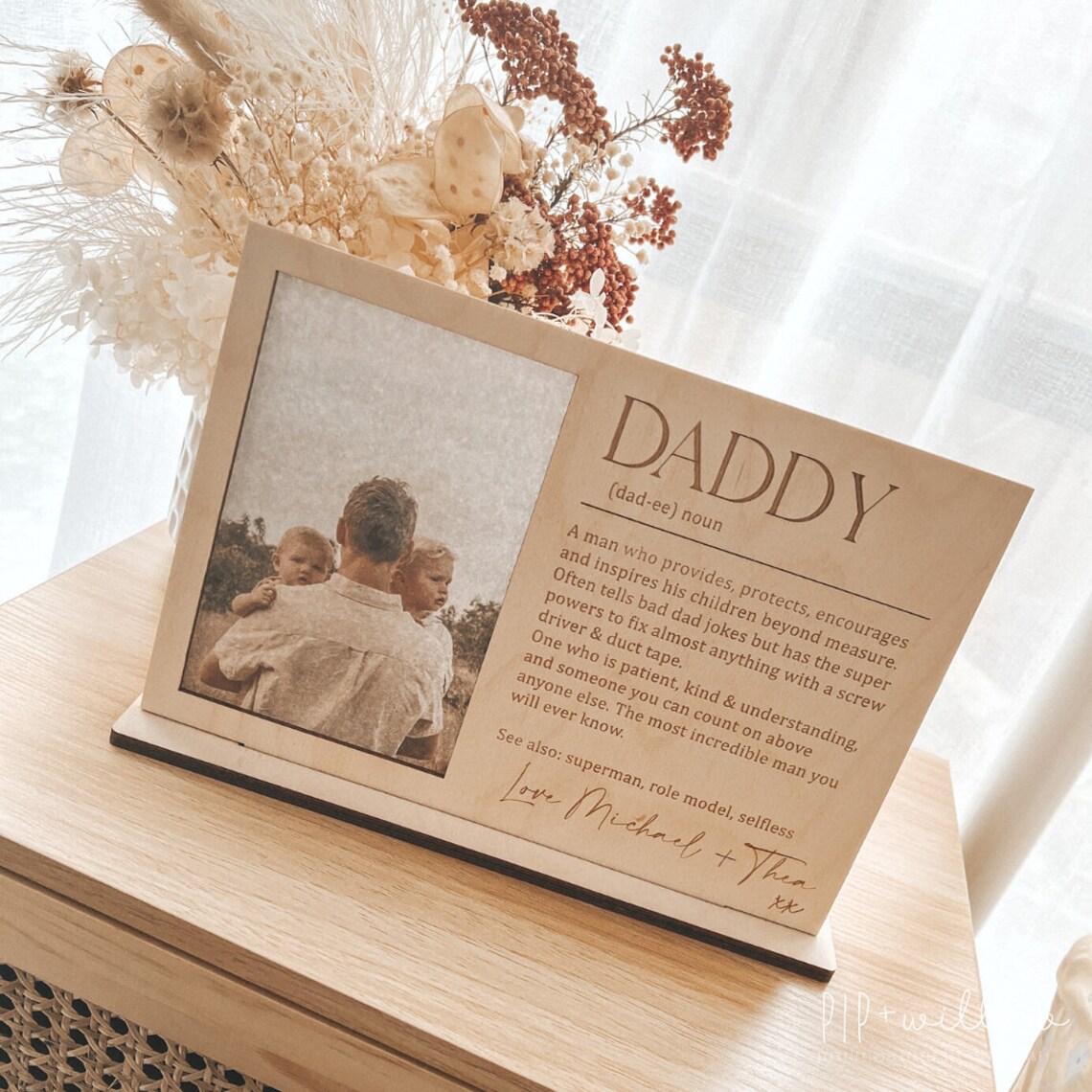 Father Grandfather Personalised Photo Frame Father's Day Photo Frame ...