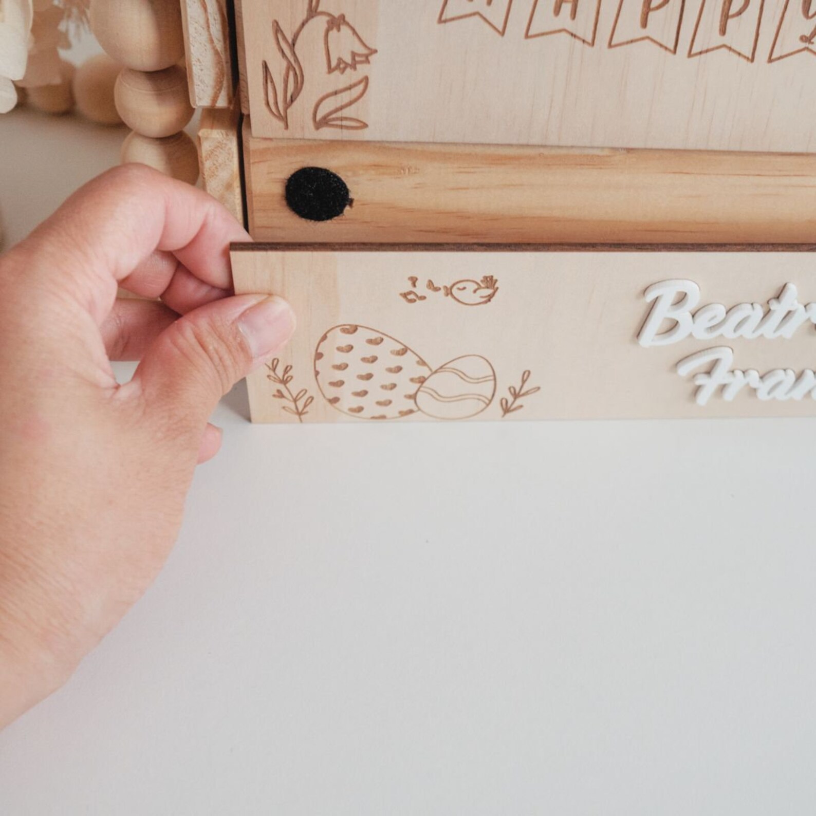 Small Wooden Personalised Easter Crate Box Easter Gift for Kids, Easter Tradition, Wooden Easter ...