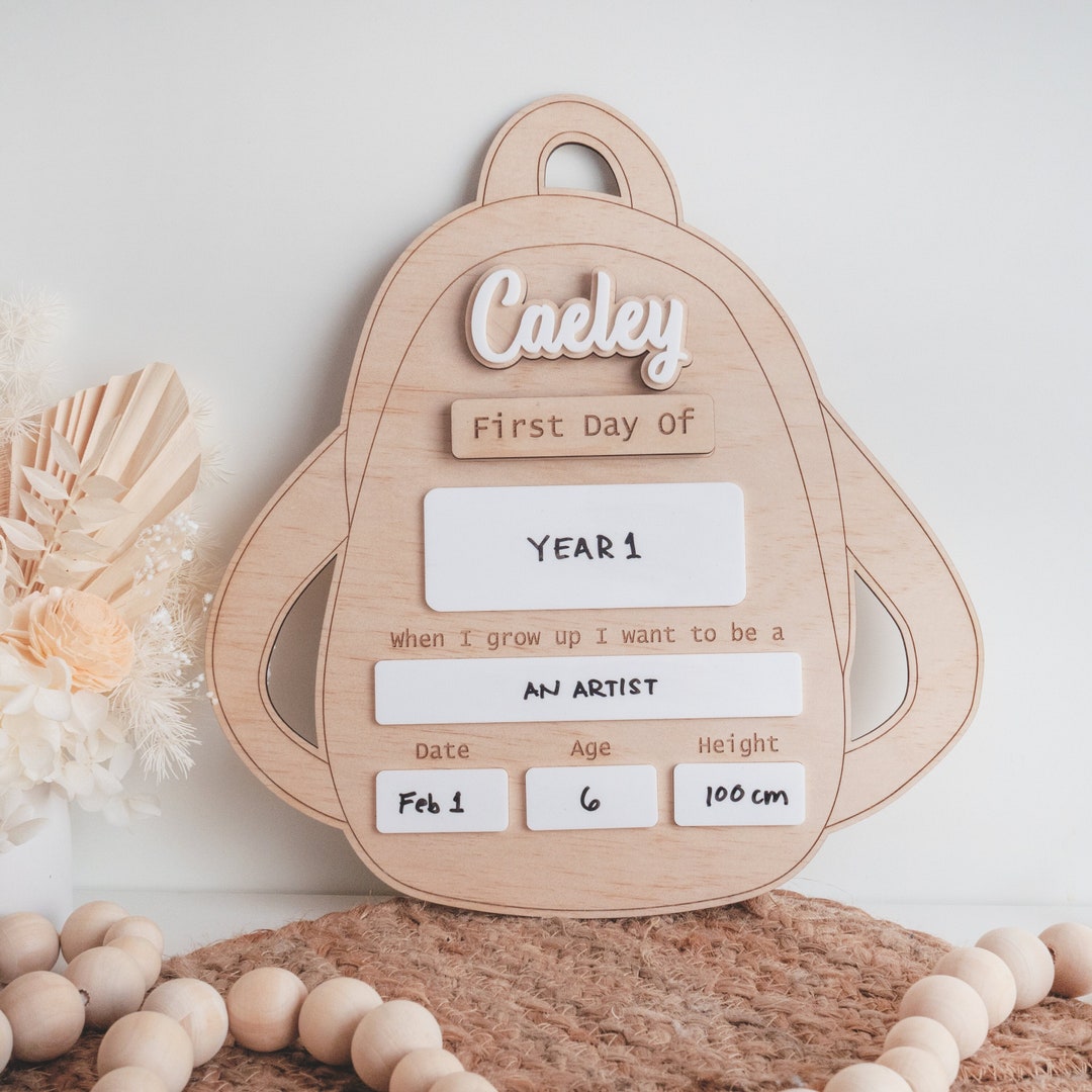 First Day of School Board (backpack) - Back to School Board ...