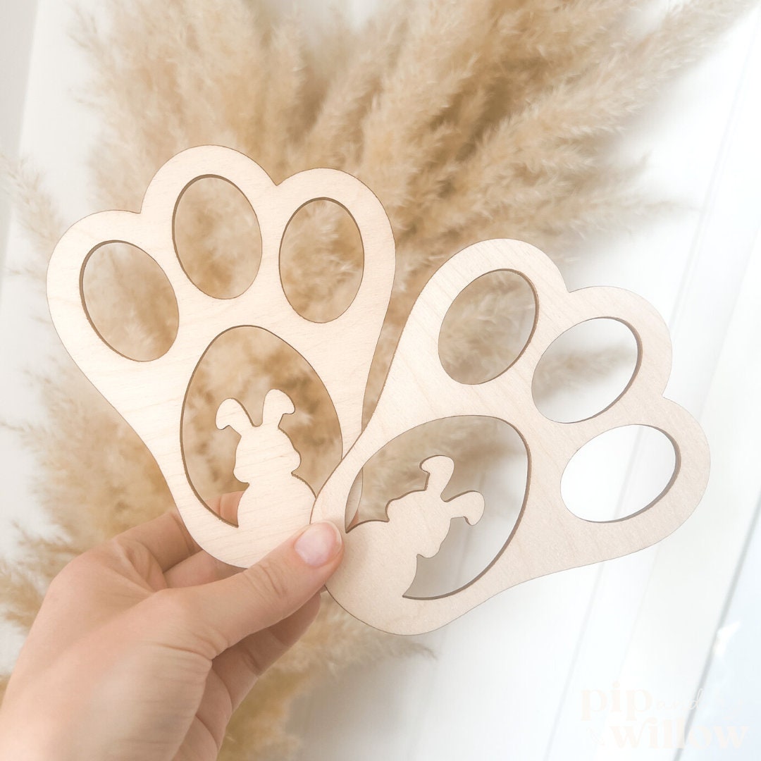 Easter Bunny Feet Stencil - Rabbit or Bunny Footprint, Cute Bunny Feet ...