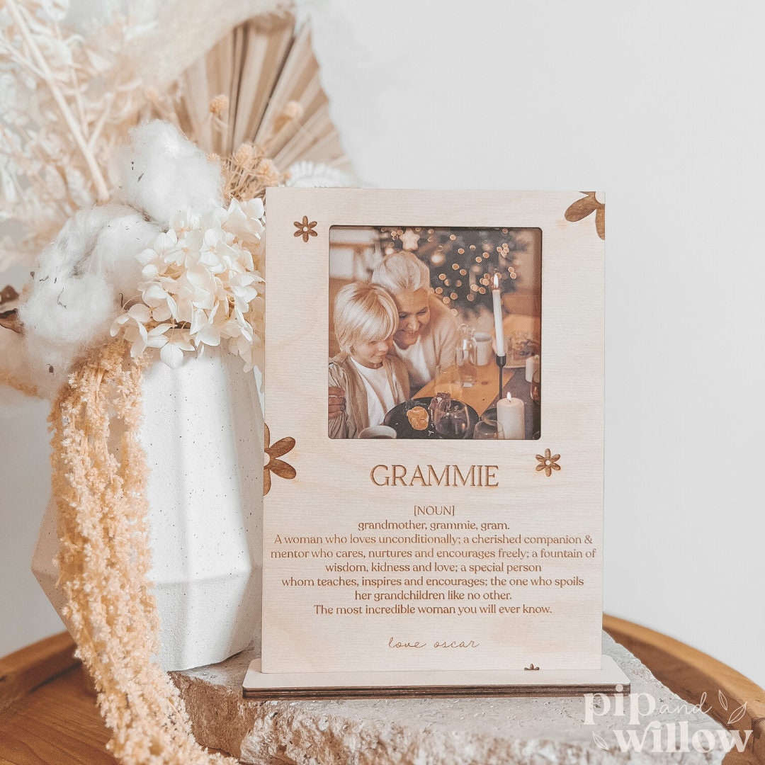 Mother/grandmother Timber A4 Photo Frame 4x4 Picture Size Mother's Day ...
