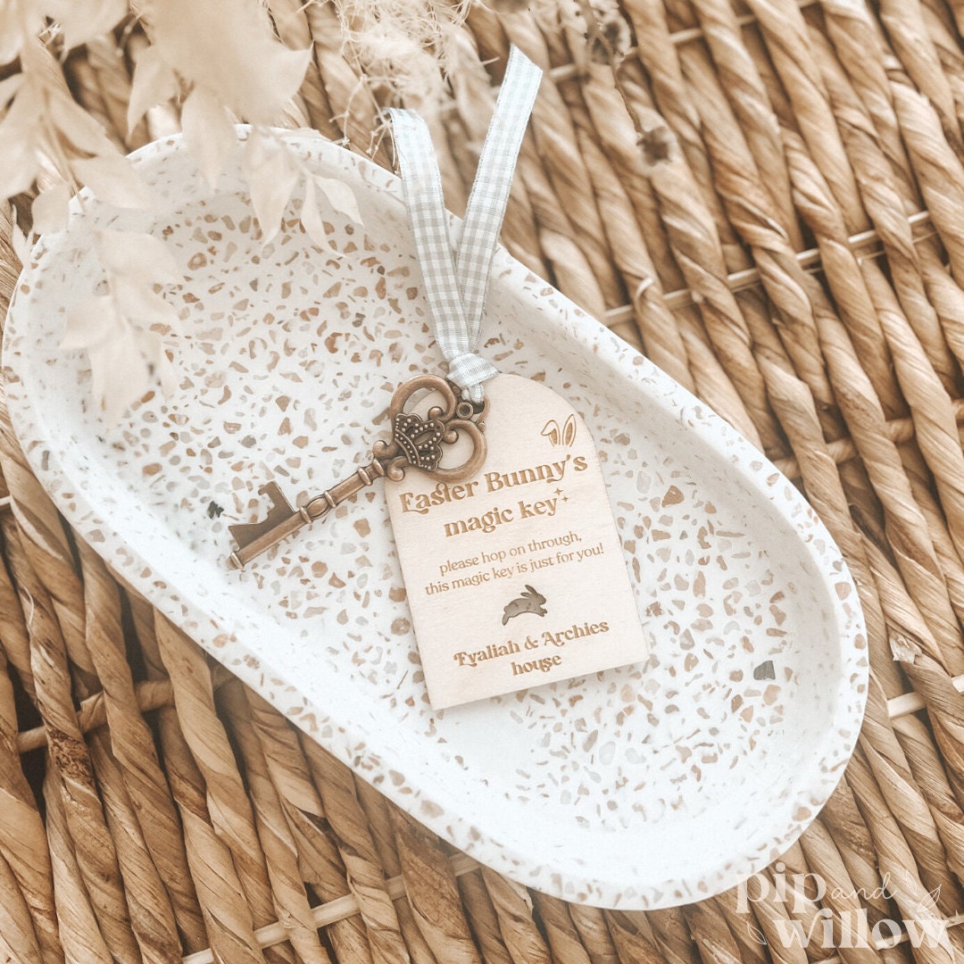 Personalised Easter Bunny Magic Key - Metal Bunny Key for Easter, Door ...