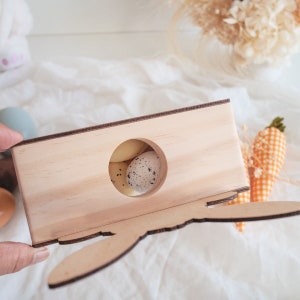 Personalised Easter Bunny Egg Holder - Easter Gift for Kids, Peeking ...