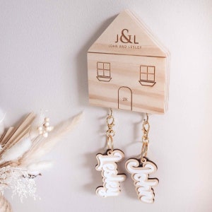 Personalised Key Holder house Shaped Key Hanger, Key Hooks ...