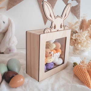 Personalised Easter Bunny Egg Holder - Easter Gift for Kids, Peeking ...
