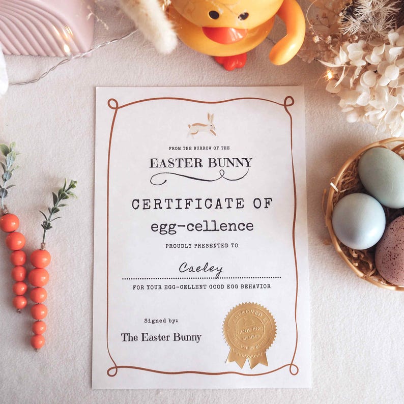 Easter Letter, Certificate, and Badge Set - Letter From the Easter ...