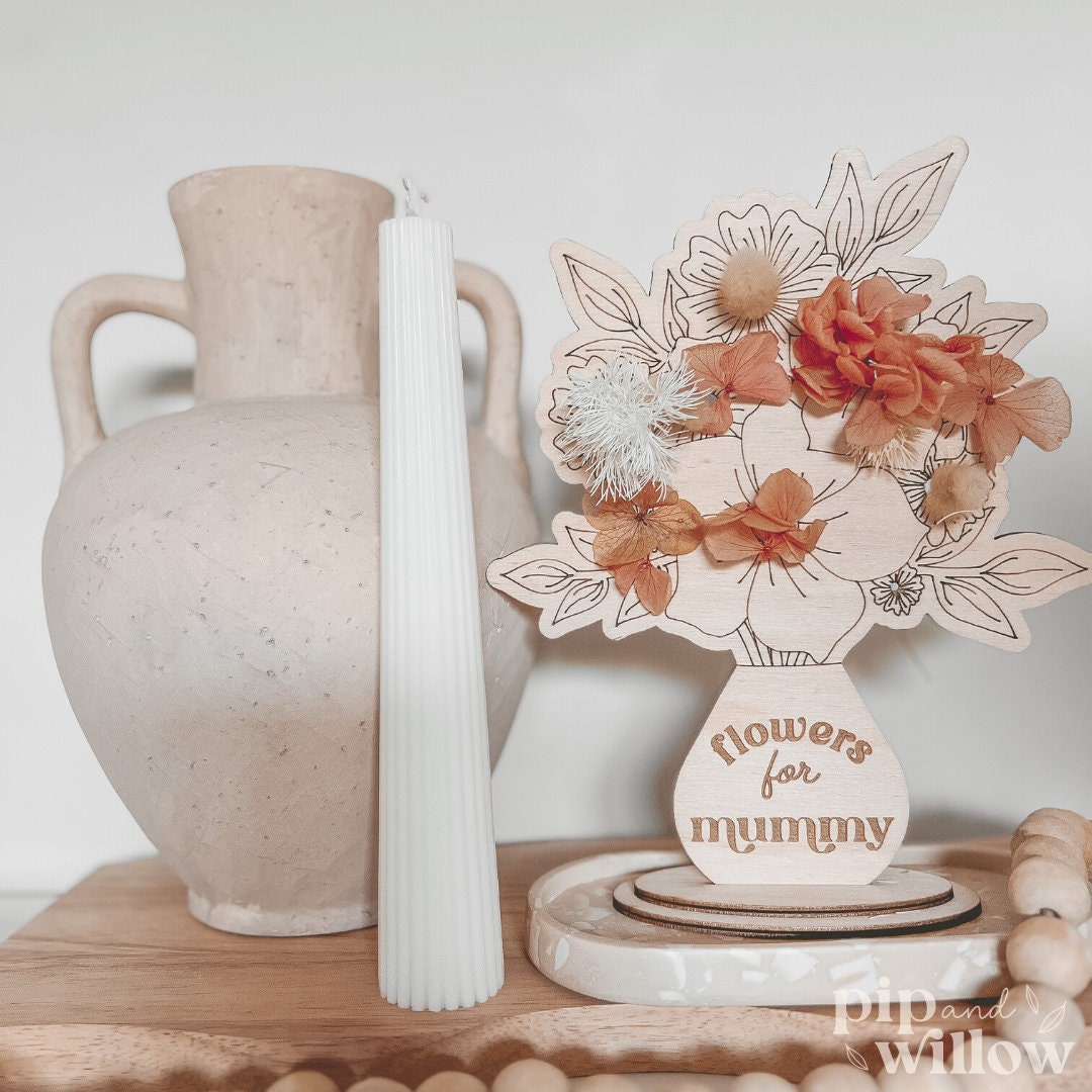 Personalized Timber Flower Holder – Mother's Day Gift, Australian Made ...