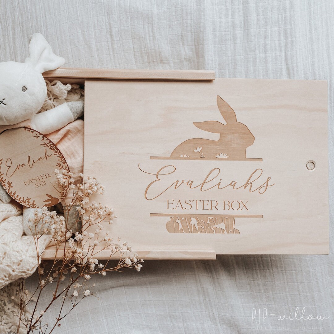 Personalised Wooden Easter Keepsake Box - Easter Family Tradition Box ...