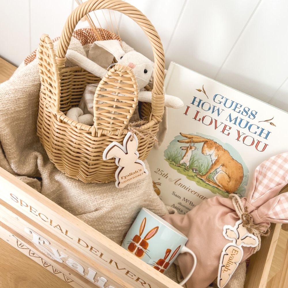 Large Personalised Easter Crate - Kids Wooden Easter Crate Box, Timber ...