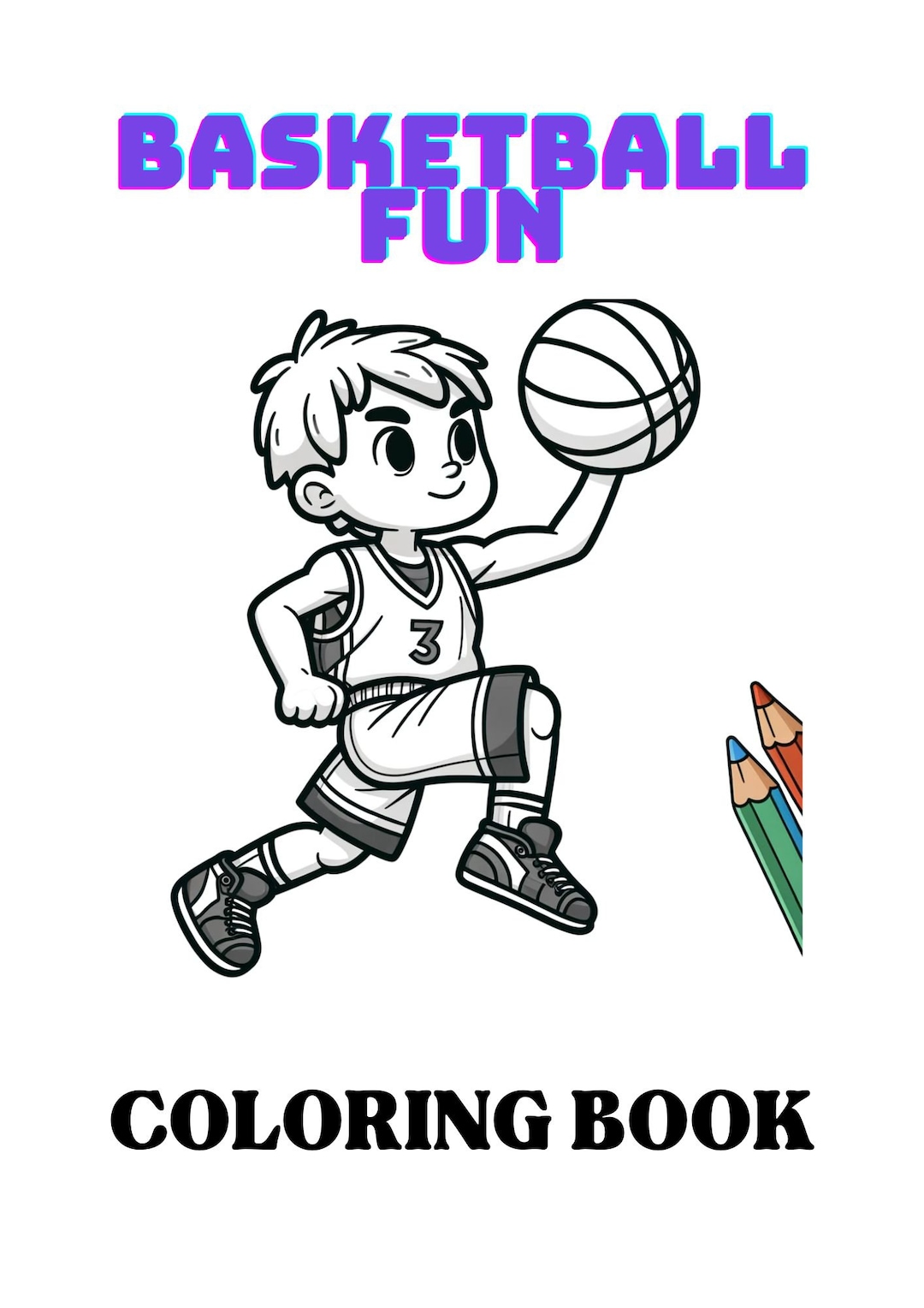 Basketball Fun Color Book - Etsy