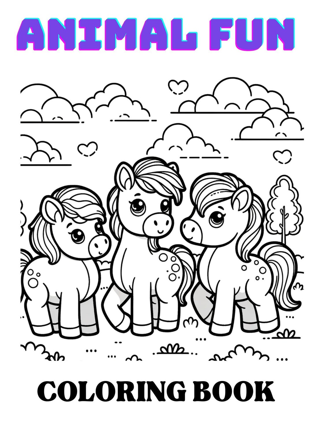 Colorful Animal Adventures: A Coloring Book for Kids - Etsy