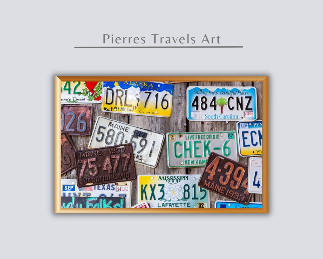 Number Plate Digital Wall Art, Garage Wall Art, Modern Decorative ...
