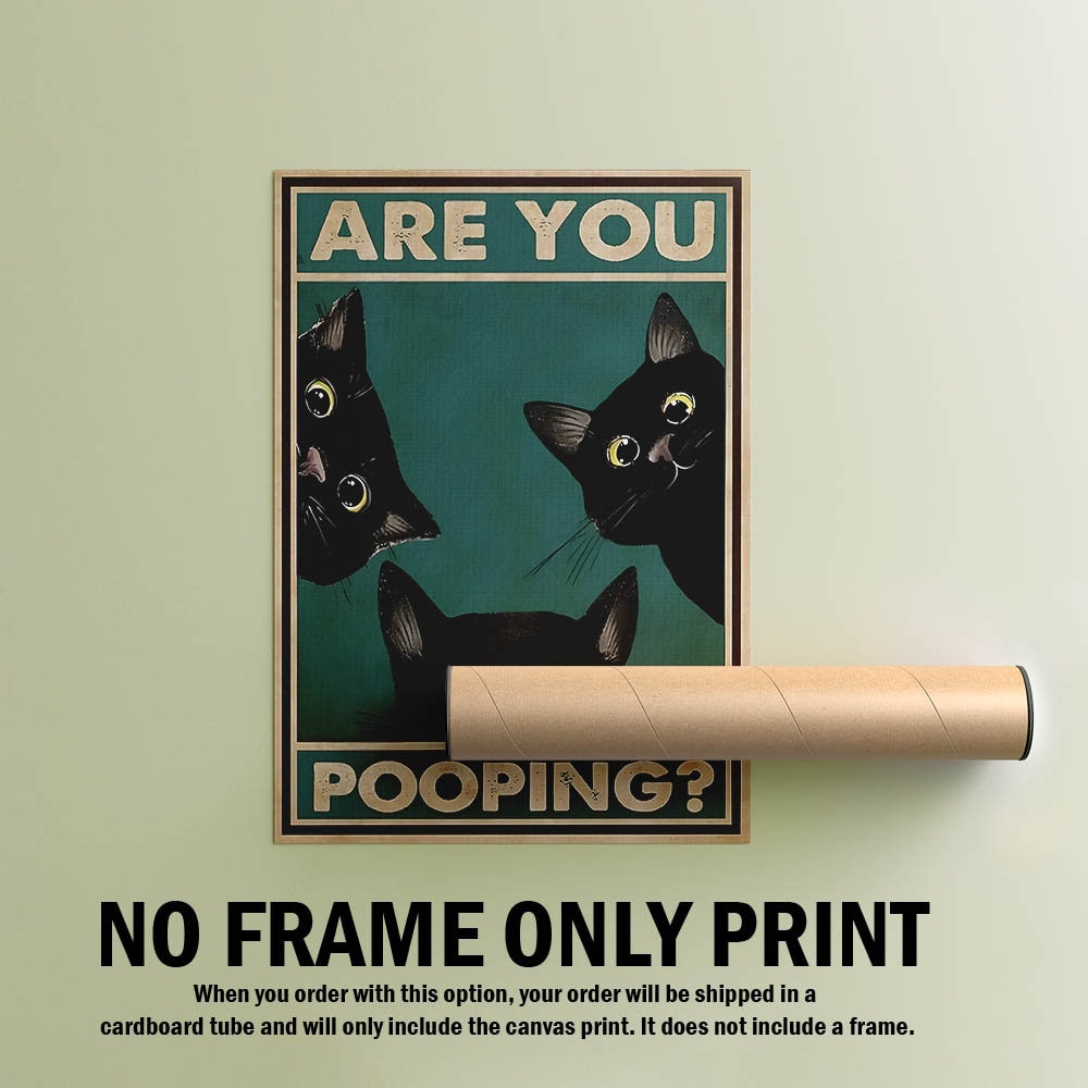 Are You Pooping Cat Print, Cat Printable Bathroom Decor, Funny Bathroom ...