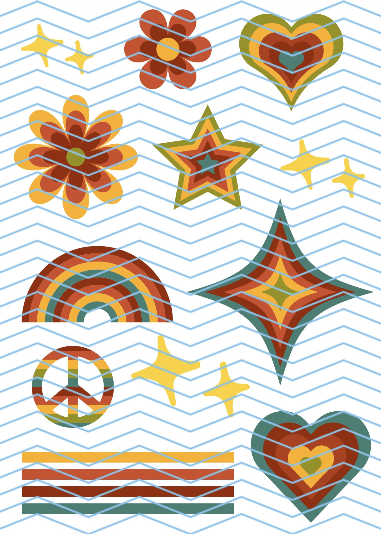 Groovy Retro Scrapbook Cutout, Retro Groovy Clipart, Hippie Clipart ...