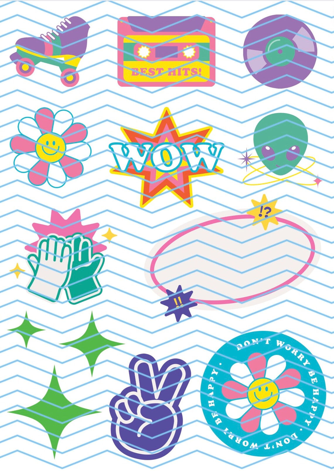 Groovy Retro Scrapbook Cutout, Retro Groovy Clipart, Hippie Clipart ...